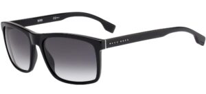 boss by hugo boss men's boss 1036/s rectangular sunglasses, black, 58mm, 18mm