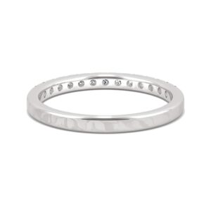 14K White Gold Forever One 1.8mm Round Moissanite Wedding Band-size 7 0.29cttw DEW by Charles & Colvard