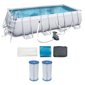 bestway 18ft x 108in above ground pool set w/ladder, pump & cartridges (2 pack)