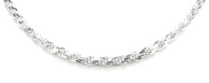 real solid 925 sterling silver diamond cut rope chain 5.0mm 18" to 30" (20.00)