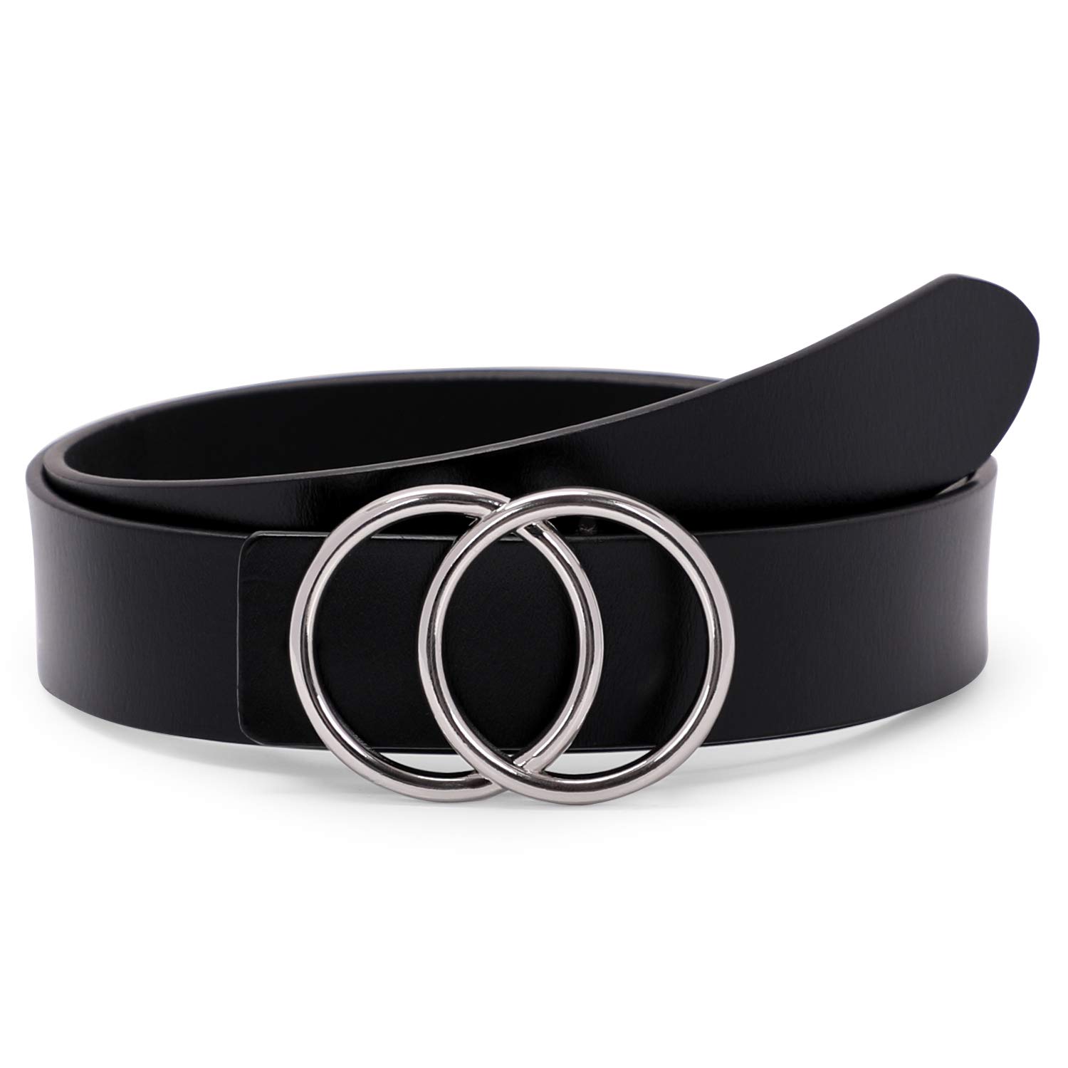 XZQTIVE Women Belts For Jean Dress Pant Fashion Leather Belt With Circle Buckle