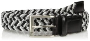 pga tour mens pga tour multicolor stretch braid men's belt, grey, large us