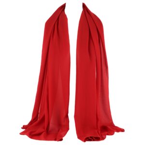 zakira chiffon scarf sheer wrap for women (red)