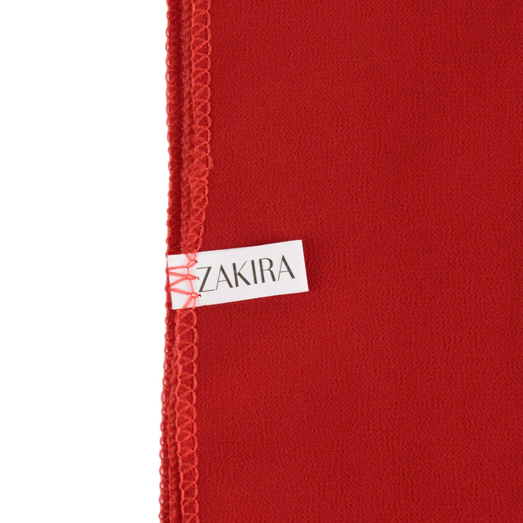 ZAKIRA Chiffon Scarf Sheer Wrap for Women (Red)