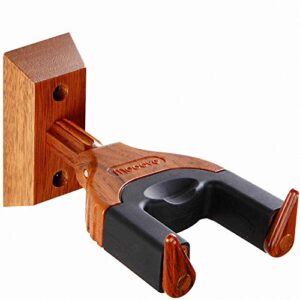 ukulele wall mount hanger, auto lock ukulele hanger, hard wood base ukulele holder, for ukulele/ violin/ banjo/ mandolin wall mount hook stand