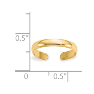 BillyTheTree Jewelry 14K Yellow Gold High Polished Toe Ring