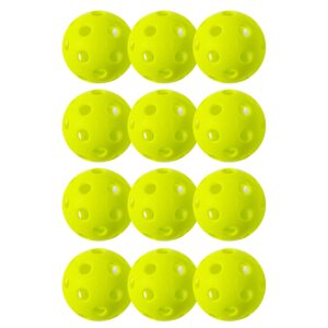 franklin sports x-26 indoor pickleballs - indoor court pickleball balls - usa pickleball (usapa) approved tournament pickleballs - 12 pack inside pickleballs - lime green