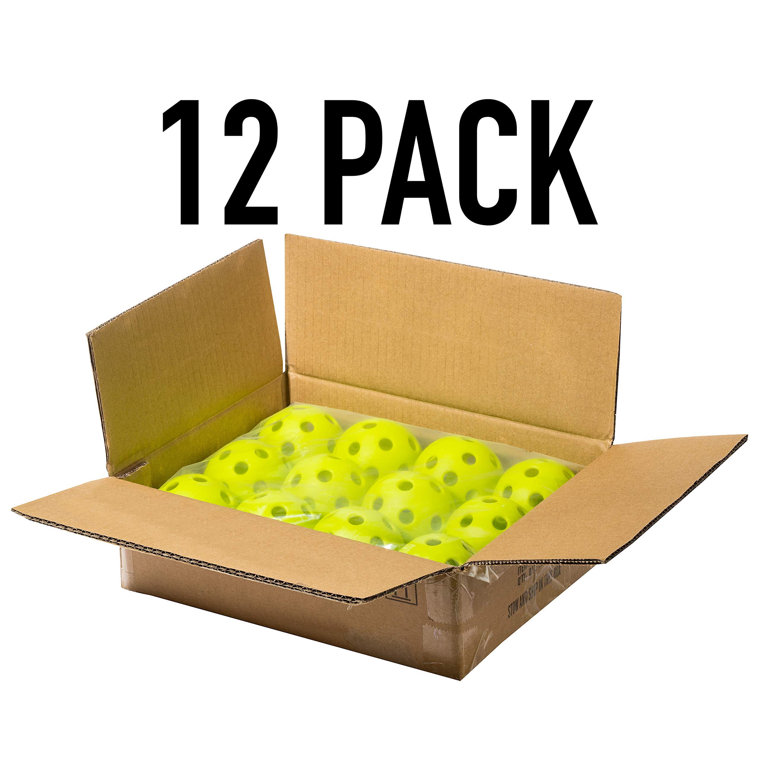 Franklin Sports X-26 Indoor Pickleballs - Indoor Court Pickleball Balls - USA Pickleball (USAPA) Approved Tournament Pickleballs - 12 Pack Inside Pickleballs - Lime Green