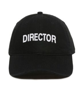 dsgn by dna film movie director baseball cap embroidered cotton adjustable dad hat black