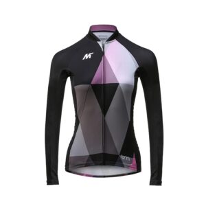 Mysenlan Women's Cycling Jersey Running Shirt Long Sleeve Breathable Bike Shirt Sports T-Shirt Black