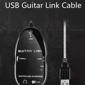 Yoidesu USB Guitar Link Cable Guitar to USB Interface Cable Link Audio for PC Recording Adapter