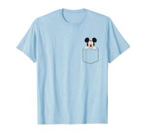 disney adult classic fit mickey mouse t-shirt - blue cotton crew neck, odny-2045