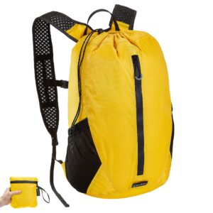 skog Å kust litesåk 2.0 waterproof ultralight dry bag | yellow 2.0, 18 liter backpack