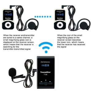 Retekess T130 Wireless Tour Guide System, Church Translation System, Clear Sound Quality, Tour Guide Headsets for Church,School,Factory(1 Transimitter and 15 Receiver 1 Charging Case)