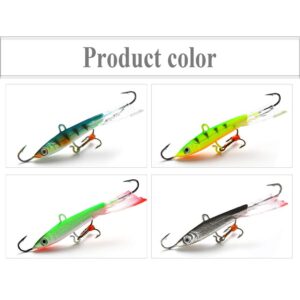 LOVEPET Bionic Bait, Ice Bait,Lures Bait,Fake Bait, Ice Hook, Fishing Tackle, 76mm/22g,4 Pcs