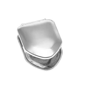 solid 925 sterling silver real single tooth grillz - grills cap for teeth - real solid silver not plated