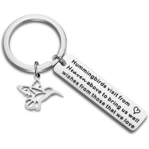 hollp hummingbird keychain free bird jewelry humming bird lover keyring gift for my love wishes jewelry hope gift (keychain)