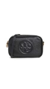 tory burch women's perry bombe mini bag, black, one size