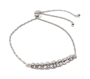 kate spade full circle silver plated adjustable slider bracelet