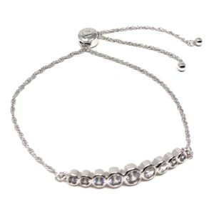 Kate Spade Full Circle Silver Plated Adjustable Slider Bracelet