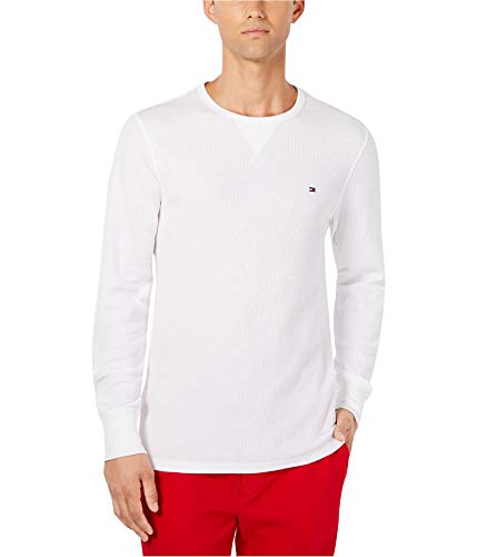 Tommy Hilfiger Mens Modern Essentials Long Sleeve Crewneck White