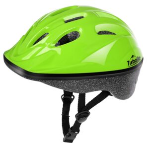 turboske toddler kids bike helmet, multi-sport helmet size adjustable for boys and girls (glossy lime green, small: 48-52cm/18.8"-20.5")