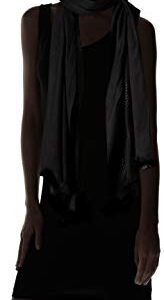 Calvin Klein Women's Studded Logo Pashmina, Black, One Size