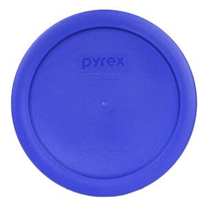 Pyrex (2) 7402-PC 6/7 Cup Blue, (2) 7201-PC 4 Cup Cadet Blue, (3) 7200-PC 2 Cup Blue, (3) 7202-PC 1 Cup Cadet Blue Replacement Food Storage Lids, Made in USA