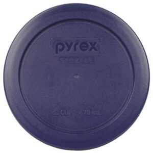 Pyrex (2) 7402-PC 6/7 Cup Blue, (2) 7201-PC 4 Cup Cadet Blue, (3) 7200-PC 2 Cup Blue, (3) 7202-PC 1 Cup Cadet Blue Replacement Food Storage Lids, Made in USA