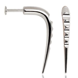 covet jewelry 316l surgical steel labret with grooved claw