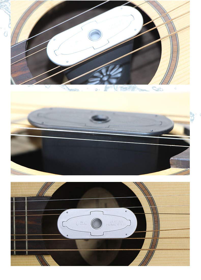 XtremeAmazing Pack of 2 Black Acoustic Guitar Humidifier Sound Holes Humidifier for Moisture Reservoir Prevent Cracking