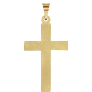 DIAMOND JEWELRY NY 14K Yellow Gold 15X9.5mm Cross Pendant