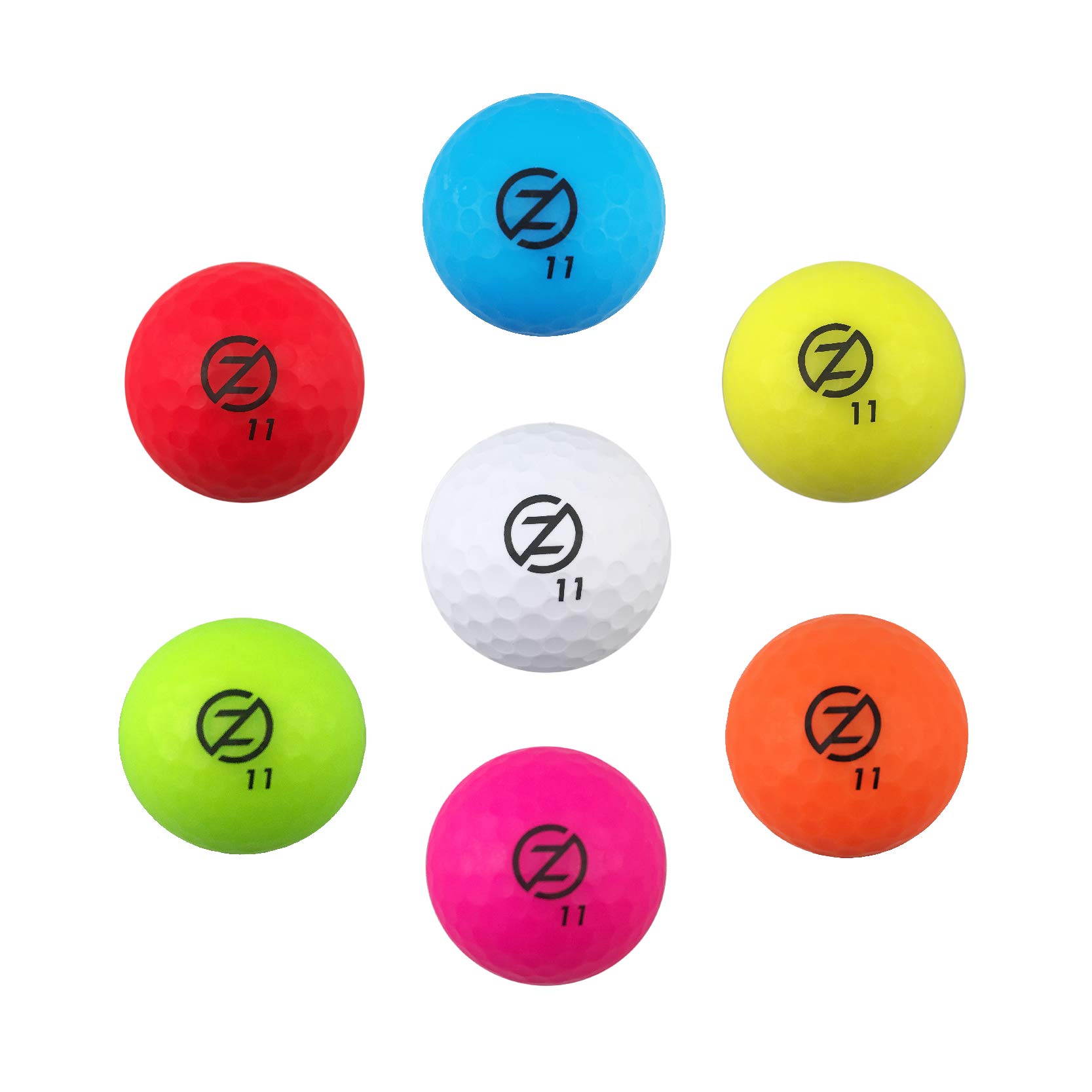 Zero Friction Super Sleeve, 7 Matte Finish Golf Balls Value Pack, Multicolor