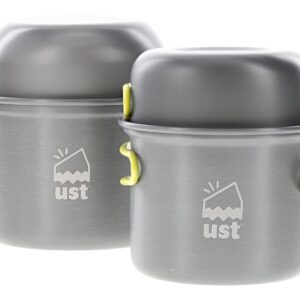 ust duo cook kit with Lightweight, compact, bpa free, anodized aluminum construction for camping, hiking, emergency and picnics