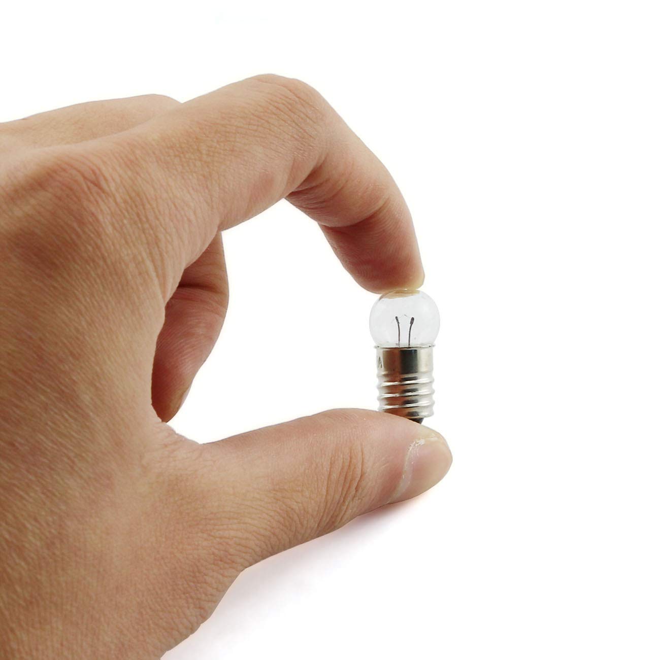 25PCS E10 Miniature Screw Base Light Bulbs, 1.5V / 0.3A