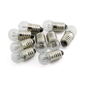 25PCS E10 Miniature Screw Base Light Bulbs, 1.5V / 0.3A