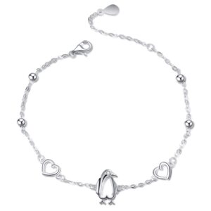 angel caller penguin bracelets for women sterling silver adjustable chain bracelet jewelry gifts