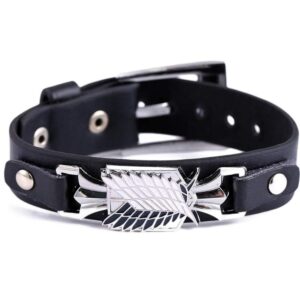 aot survey corps charm shingeki no kyojin wrist bracelet