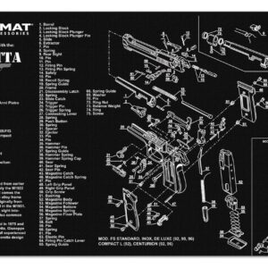 TekMat Beretta 92 Gun Cleaning Mat, Black