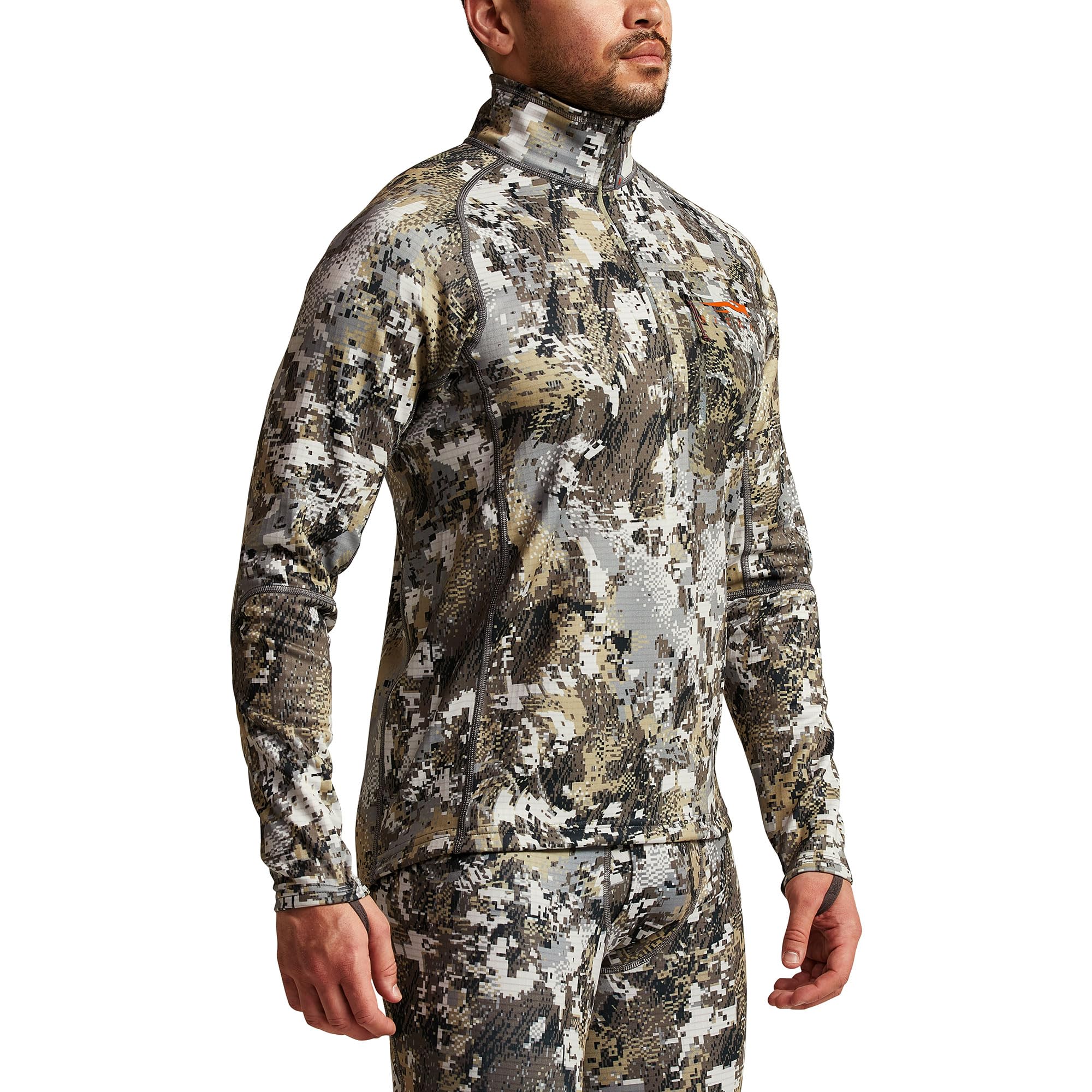 Sitka Men's Heavyweight Zip-T Hunting Standard Fit Shirt, Optifade Elevated II, X-Large