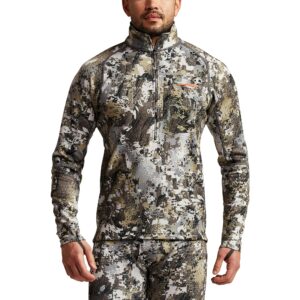 Sitka Men's Heavyweight Zip-T Hunting Standard Fit Shirt, Optifade Elevated II, X-Large