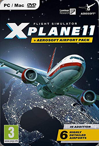 Xplane 11 Global and Aerosoft 6 Airports Collection PC DVD