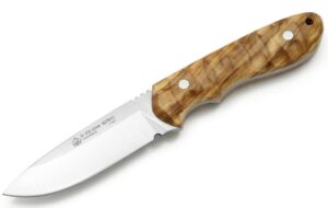 puma ip la ola olive wood spanish made hunting knife with leather sheath