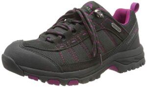 trespass rise hiking women's scree low cut walking boot, black castle csl, 9