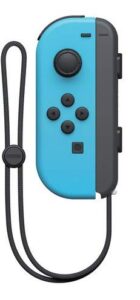 genuine nintendo switch joy-con wireless controller neon blue (left)