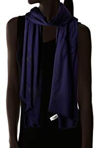 Calvin Klein Women's Studded Logo Pashmina, Steel Blue, One Size