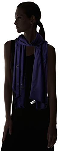 Calvin Klein Women's Studded Logo Pashmina, Steel Blue, One Size