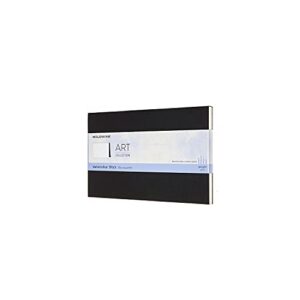 moleskine art watercolor block, hard cover, large (5" x 8.25") plain/blank, black, 20 pages, 8053853603234