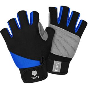 fitst4 sports half finger padded palm gloves for diving, sailing, jet skiing, stand-up boarding, kayaking and water skiing, suitable for men&women&youth