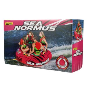 Seachoice Sea-Normus Towable Tube, Open Top Boat Tube w/Air-Cushioned Floor, 4 Person, 69 in. X 69 in.